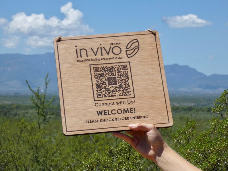 Custom QR Code Sign / Engraved Business Sign / QR Code Sign / - Etsy