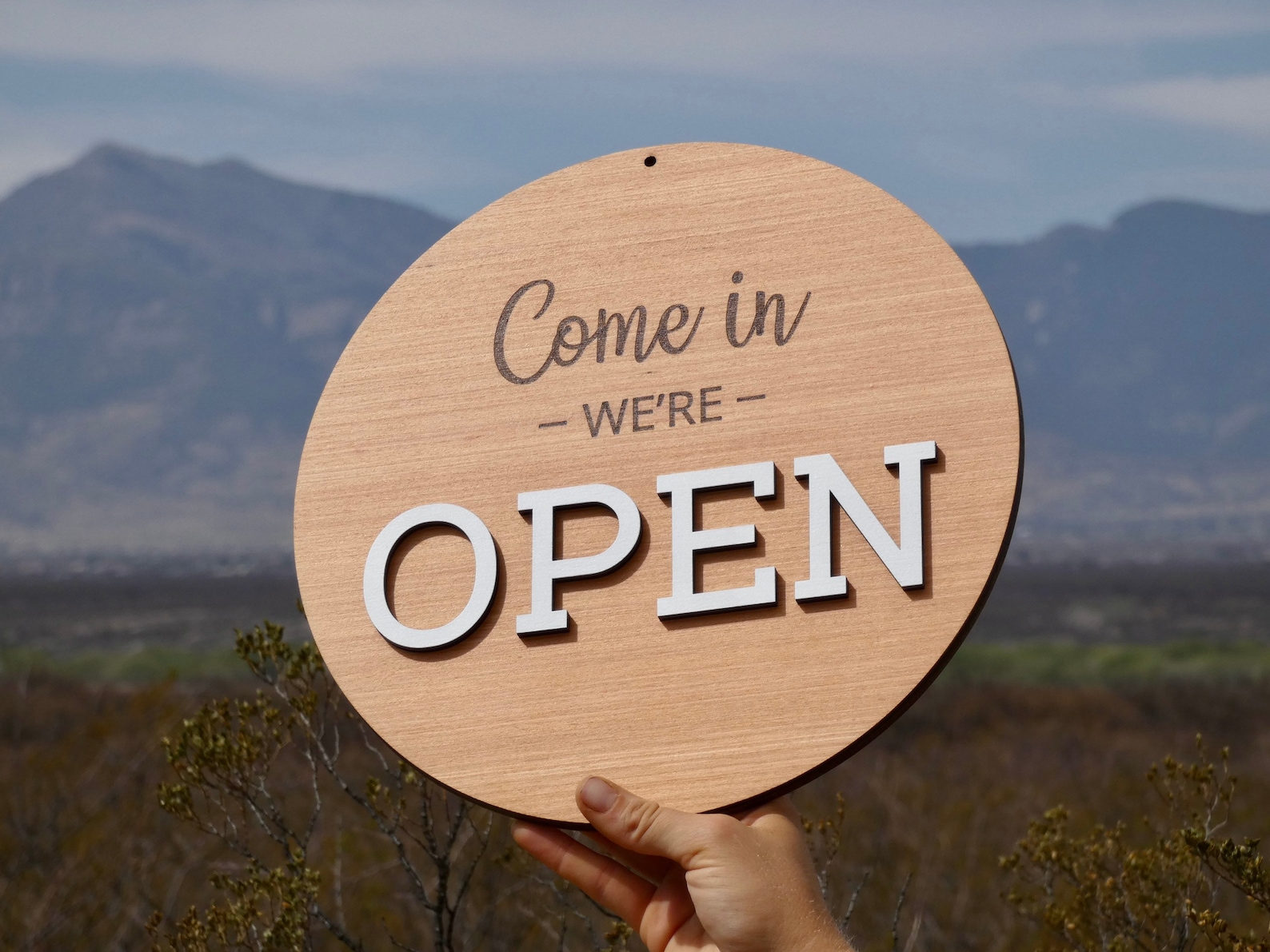 Wooden Open Closed Sign / Open Closed Sign / Custom Sign / - Etsy