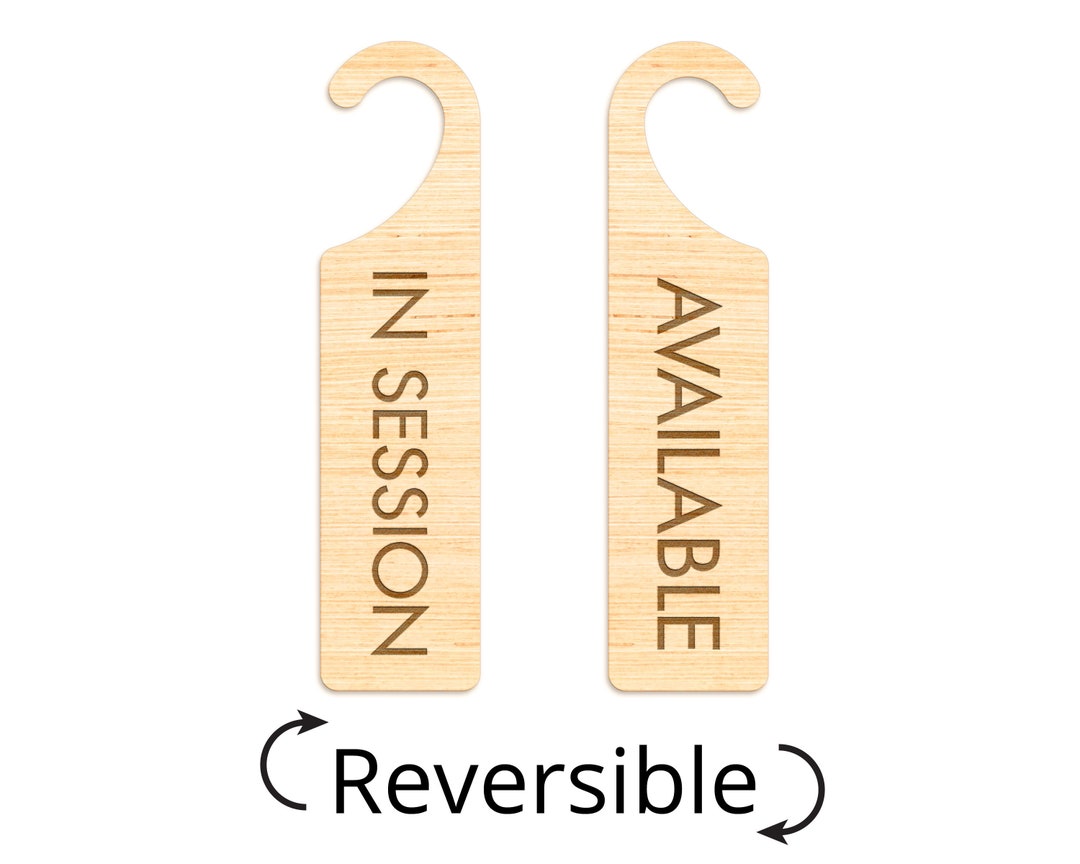 In Session Door Knob Sign / Now Available Door Hanger / Doorknob Hanger ...