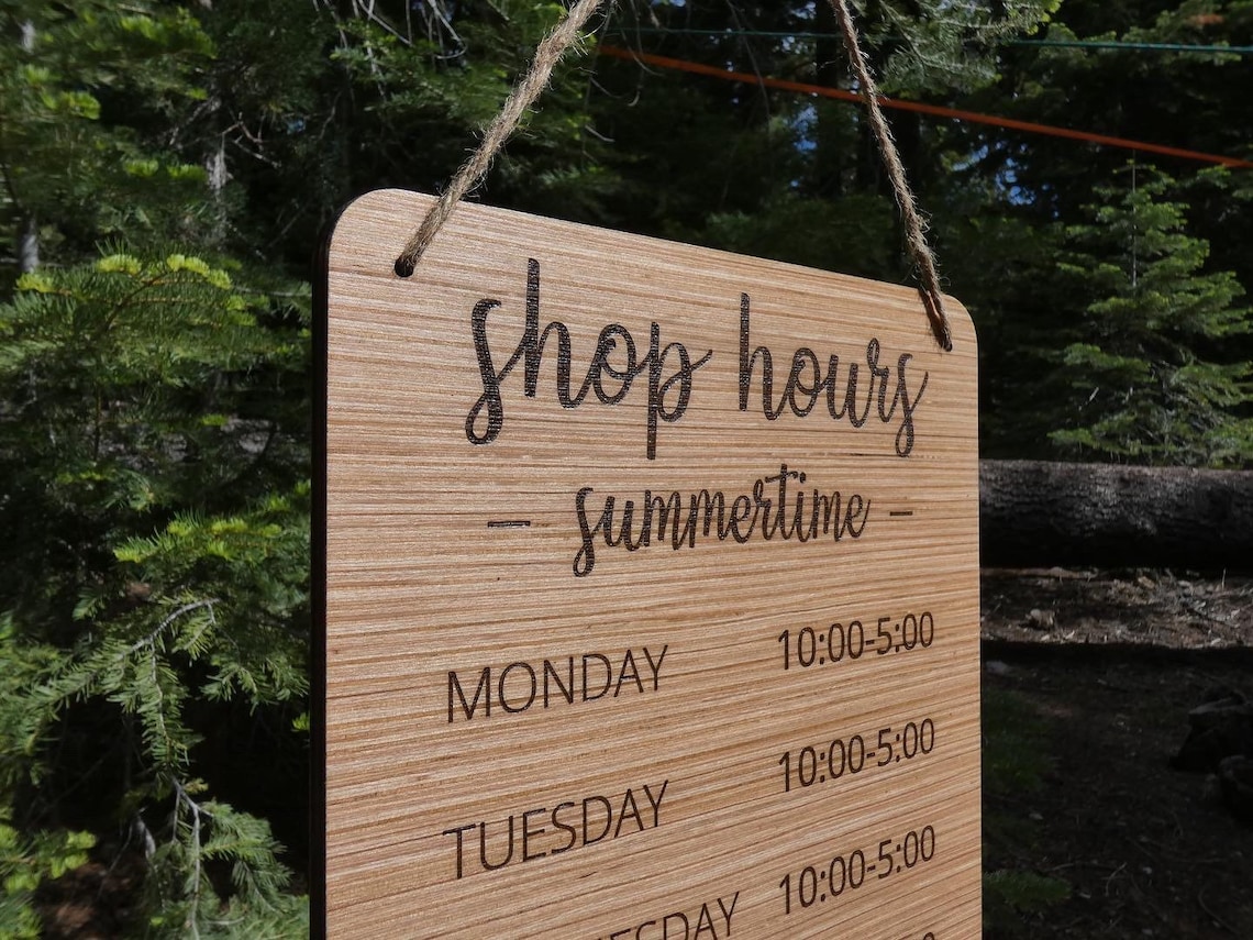 Business Hours Sign / Custom Office Hours Sign / Business Sign | Etsy
