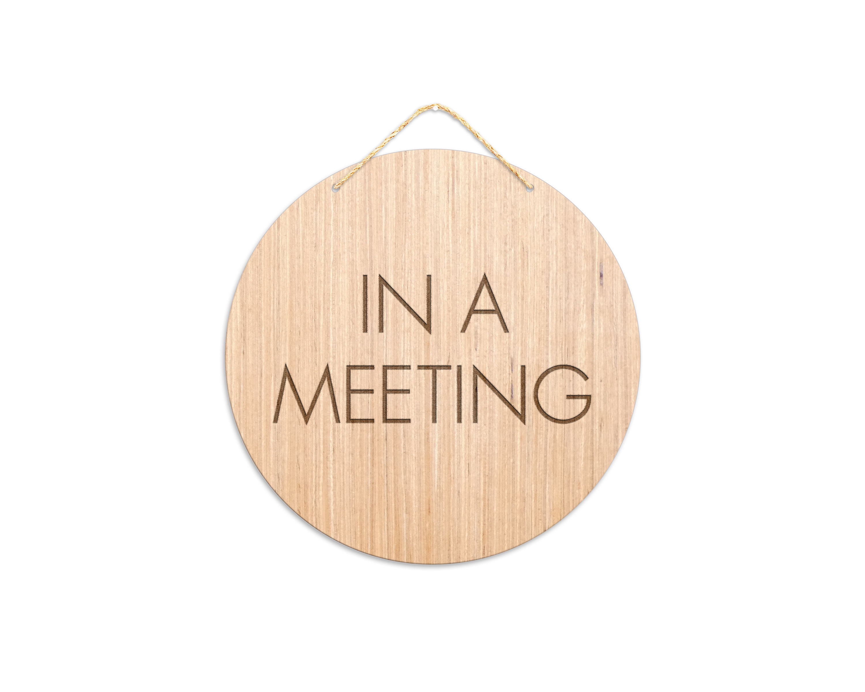 Wooden in a Meeting Sign / Engraved in a Meeting - Etsy