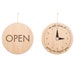 Wooden Open Sign / Reversible Open Sign / Clock Sign / - Etsy