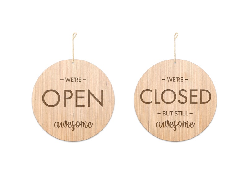 Wood Open Closed Sign / Open Sign / Closed Sign / Business - Etsy