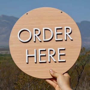 Order Here Sign / Custom Order Here Sign / Business Sign / Restaurant ...