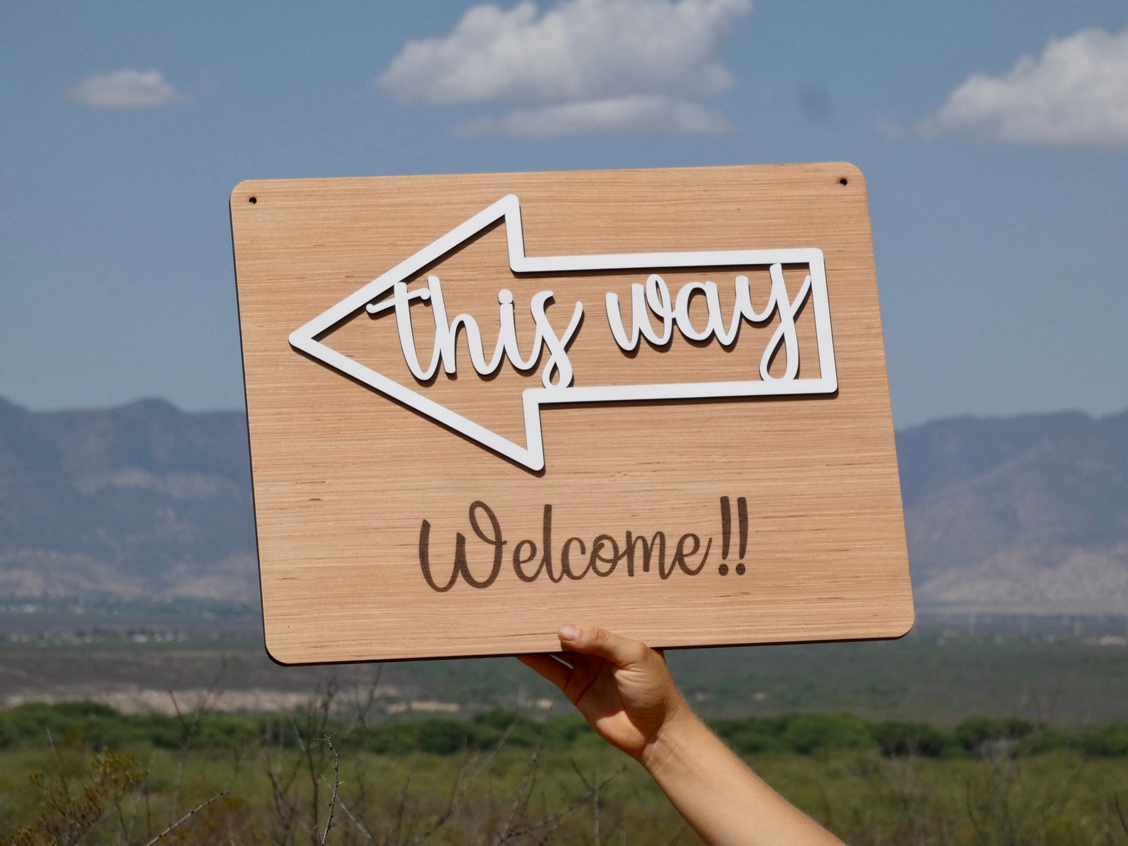 Custom this Way Hanging Sign / Wooden this - Etsy