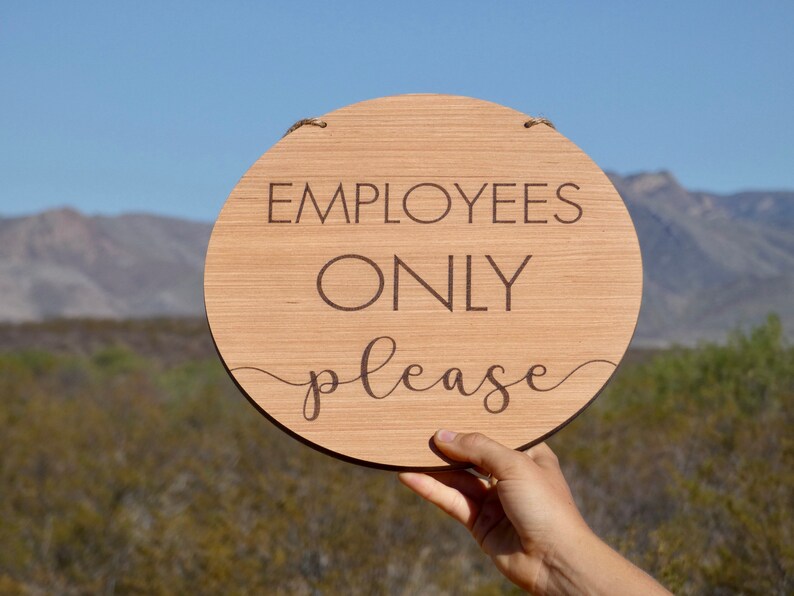 Employees Only Sign / Office Door Sign / Business Decor / - Etsy
