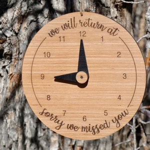 Be Back Soon Sign / Business Sign / will Return At Sign / Lunch Break ...