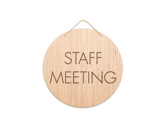 Staff Meeting Sign / in a Meeting Sign / Meeting in Session - Etsy
