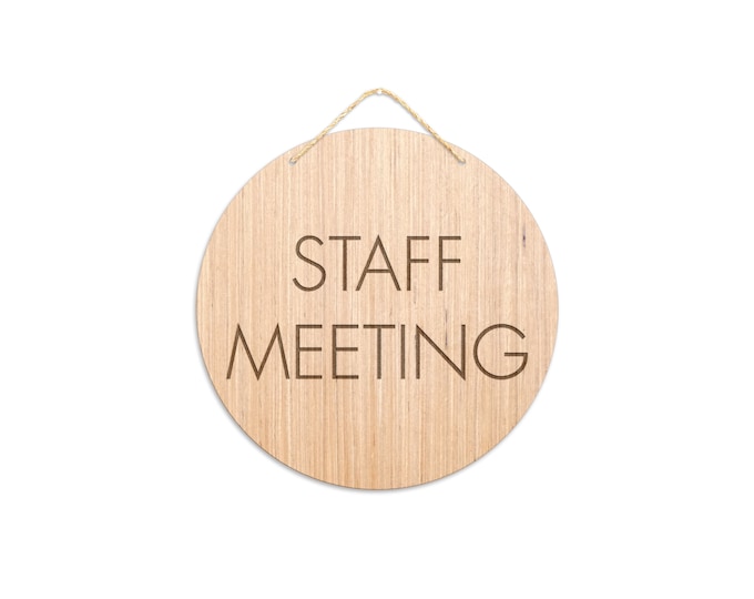Staff Meeting Sign / in a Meeting Sign / Meeting in Session Sign ...