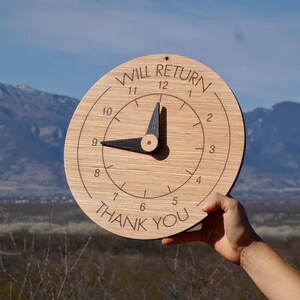 Be Back Soon Sign / returning At Business Sign / stepping Out Sign ...