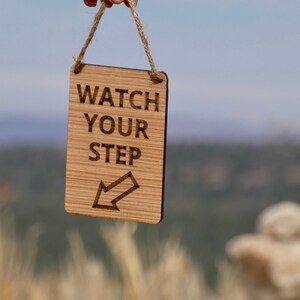 Wooden Watch Your Step Sign / Watch Your Step / Business Sign / Office ...