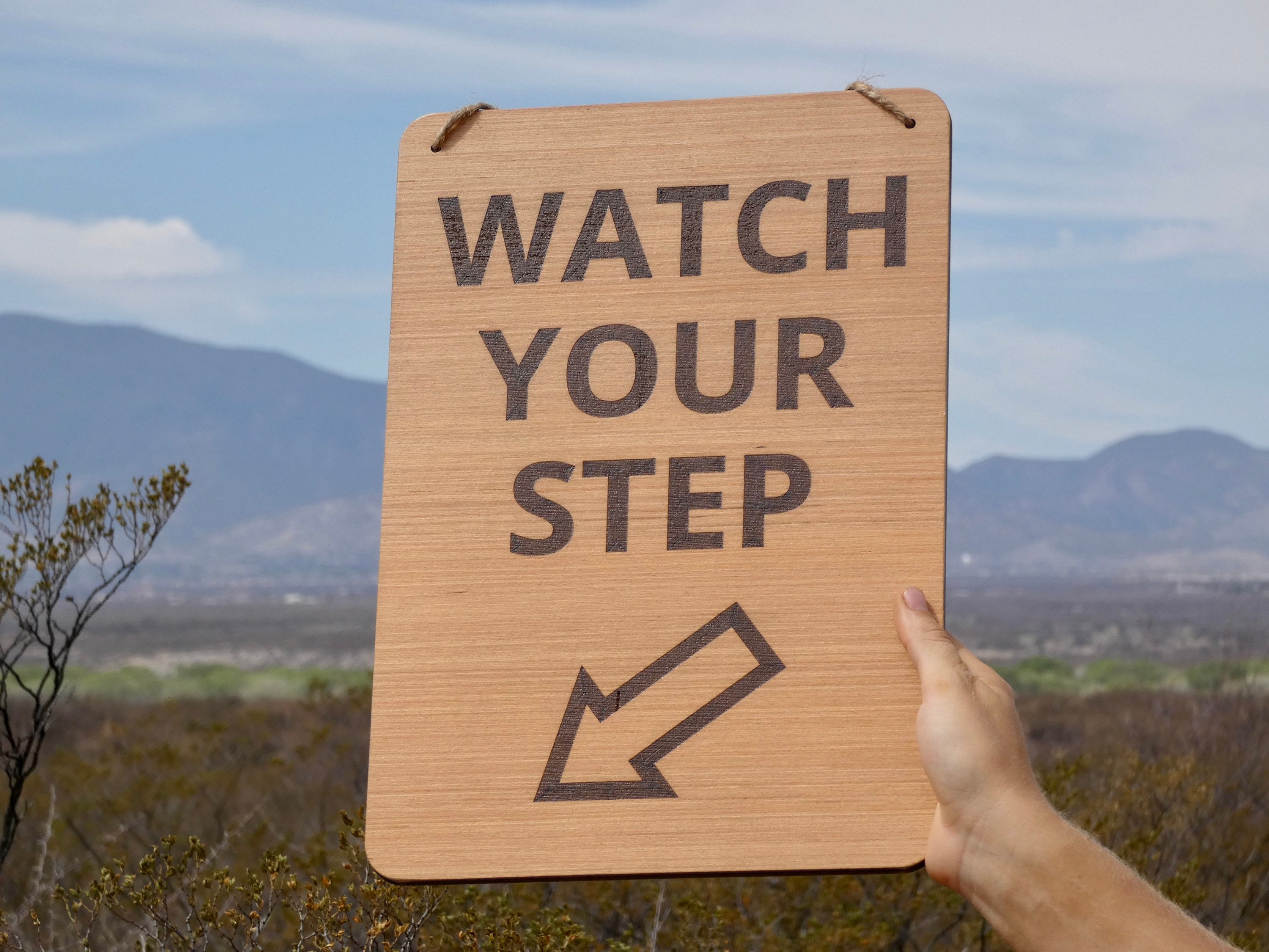 Wooden Watch Your Step Sign / Watch Your Step / Business Sign - Etsy