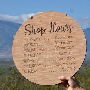 Business Hours Sign / Custom Office Hours Sign / Shop Hours - Etsy