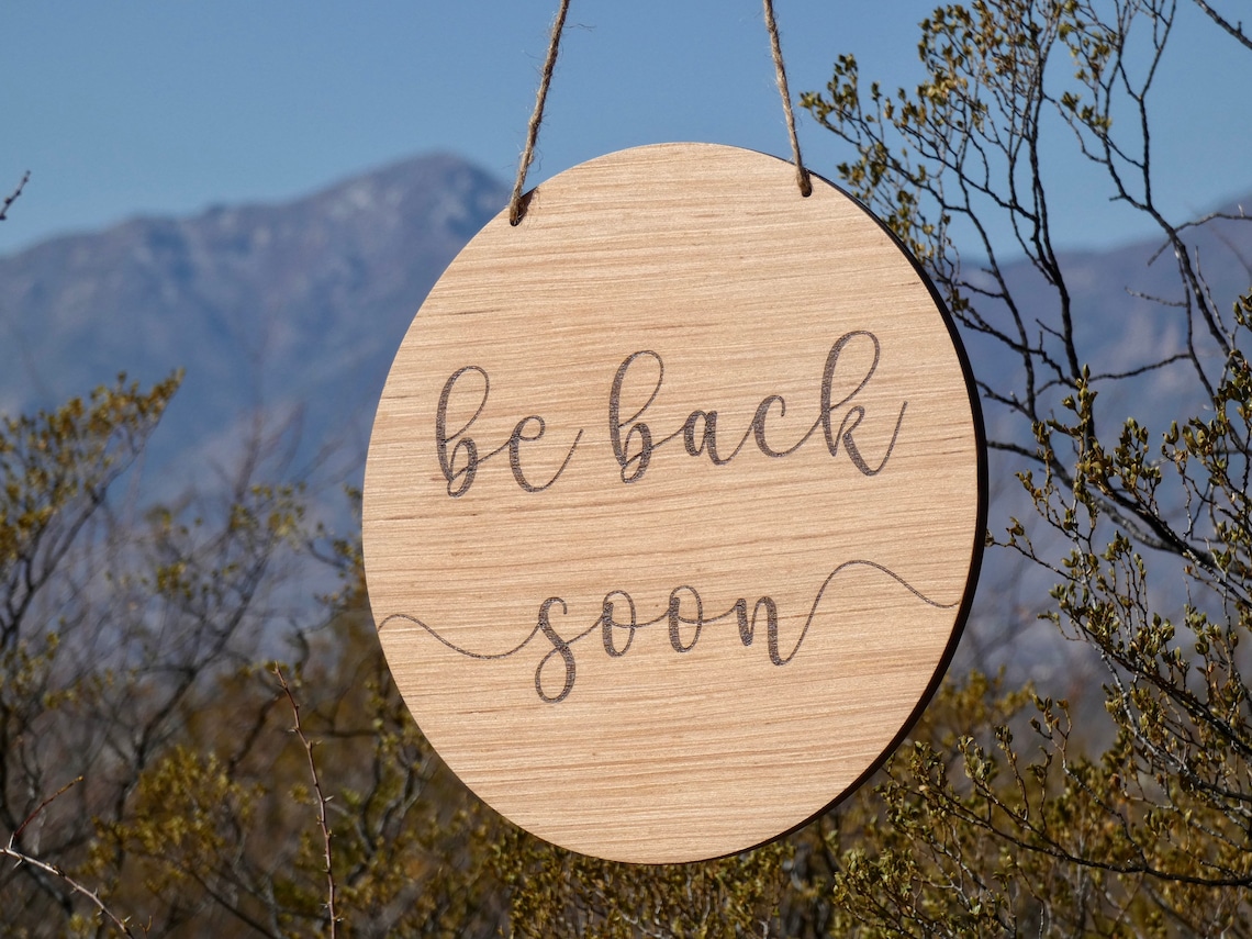Wooden Be Back Soon Sign / Be Right Back Sign / Business Decor - Etsy