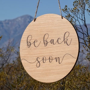 Wooden Be Back Soon Sign / Be Right Back Sign / Business Decor / Office ...
