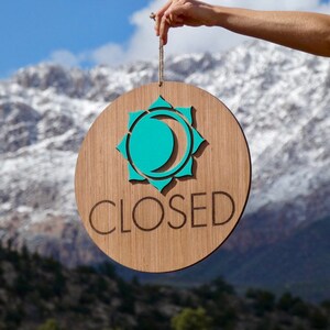 Lotus Flower Open Closed Sign / Open Sign / Closed Sign / Reversible ...