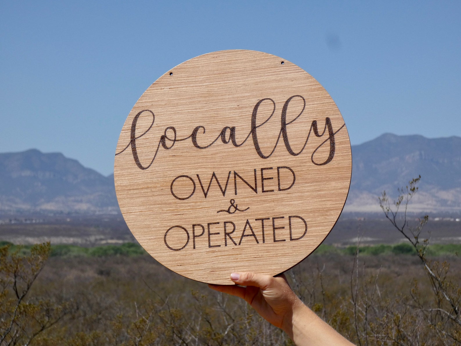 Locally Owned Operated Sign / Business Sign / Shop Local / - Etsy