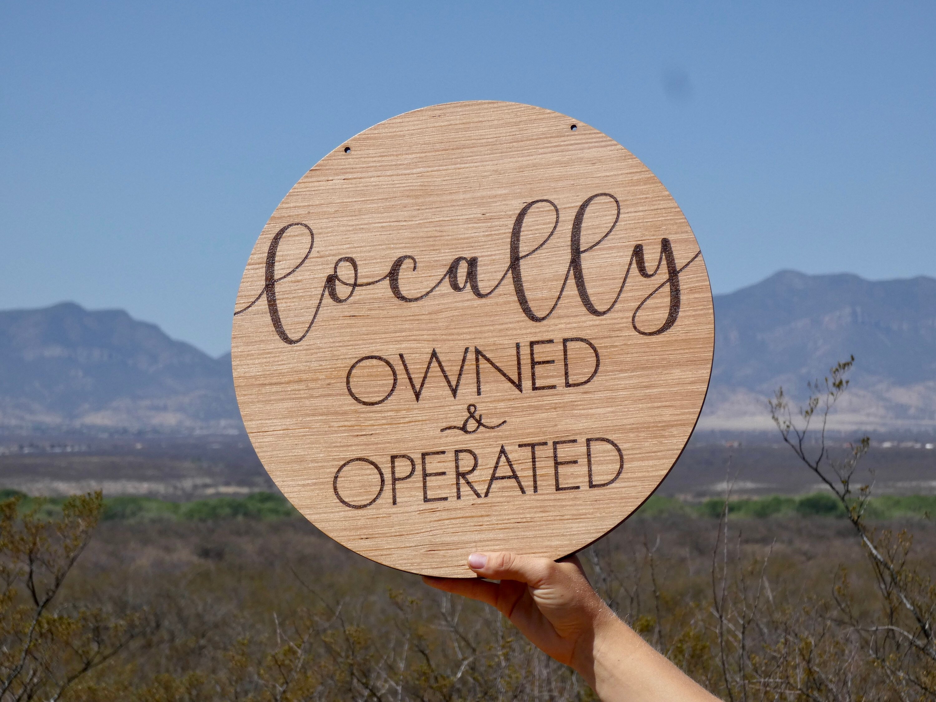 Locally Owned Operated Sign / Business Sign / Shop Local / - Etsy