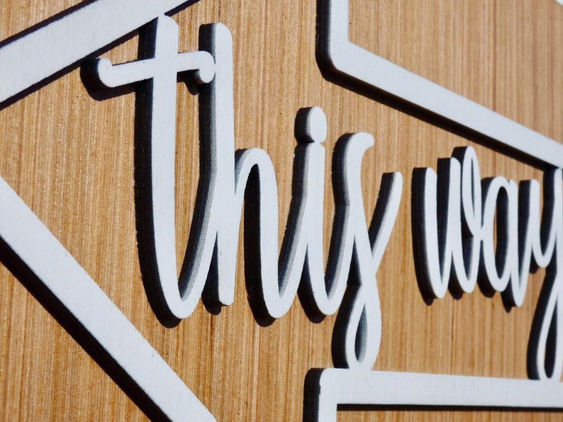 Custom This Way Hanging Sign / Wooden This | Etsy