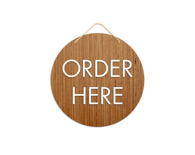 Business order Here Sign / Stained order Here Sign / Order Here ...