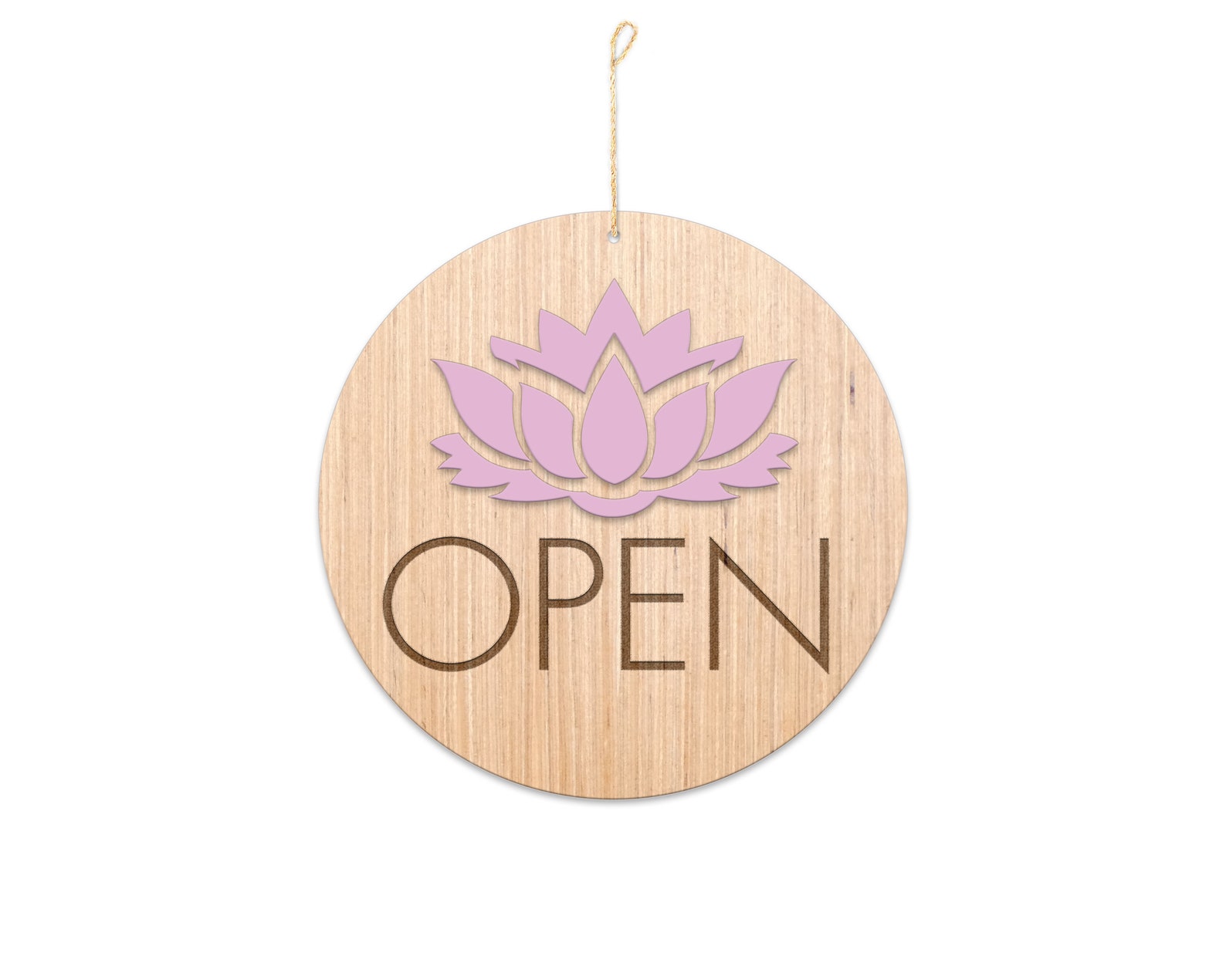 Lotus Flower Open Closed Sign / Open Sign / Closed Sign / | Etsy