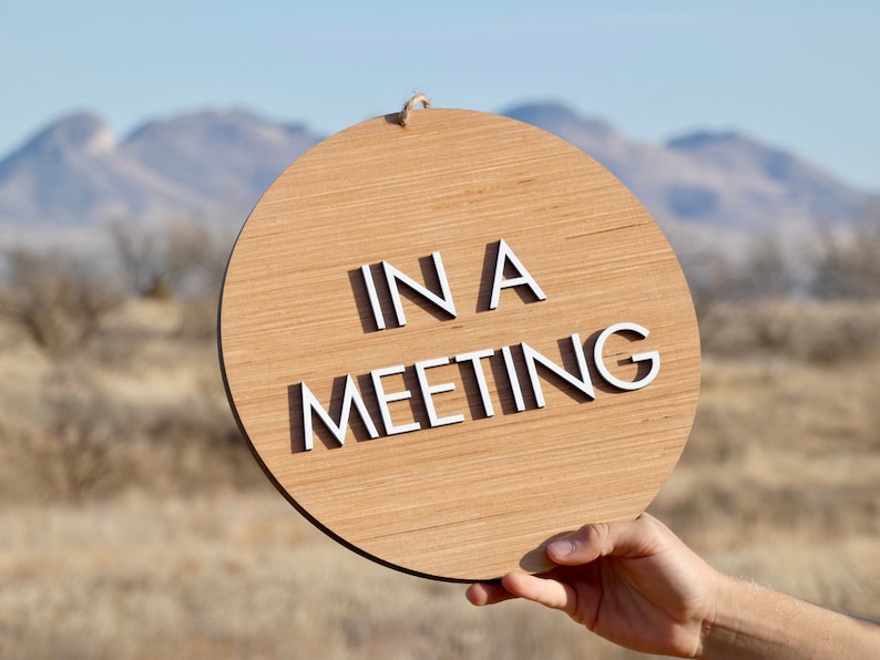 In a Meeting Sign / in Session Sign / Business Sign / Office - Etsy