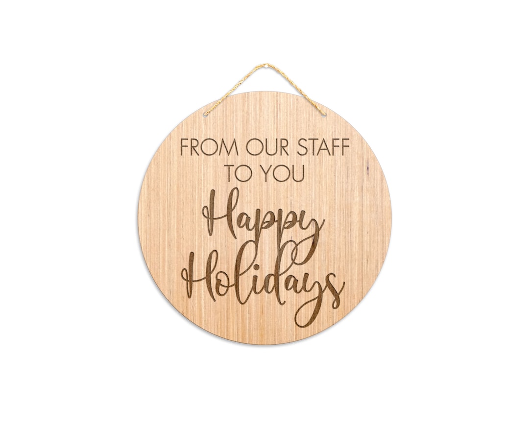 Happy Holidays Sign / Small Business Decor / Rustic Business - Etsy