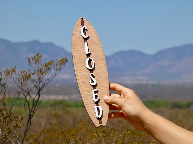 Surfboard open Closed Sign / Open Sign / Beach - Etsy