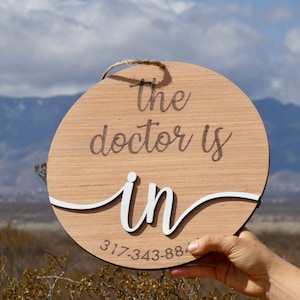 Custom the Doctor is In / the Doctor is Out Sign / Doctor's Office Sign ...