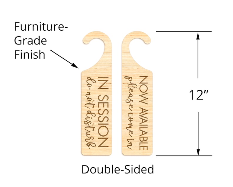 In Session Sign / Now Available Sign / Door Knob Hanger / Do - Etsy