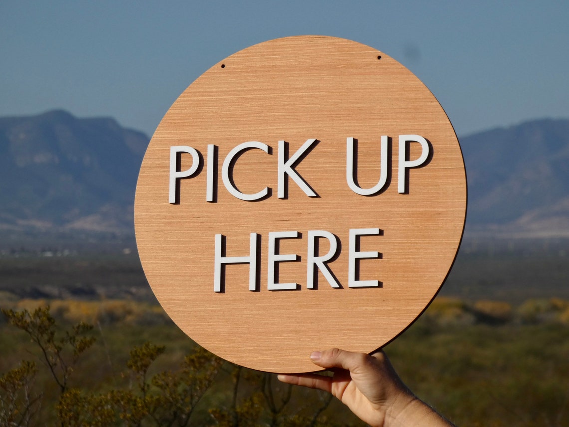 Custom pick up Here Sign / Business pick | Etsy