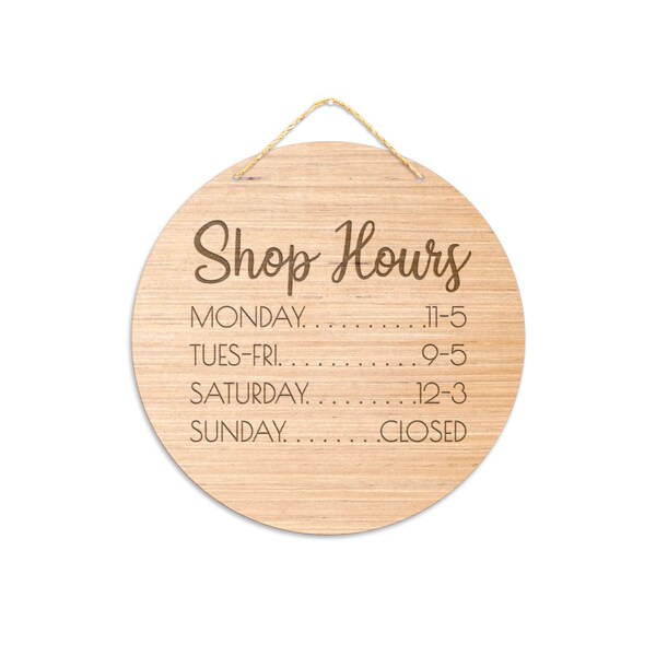 Business Hours Sign - Etsy