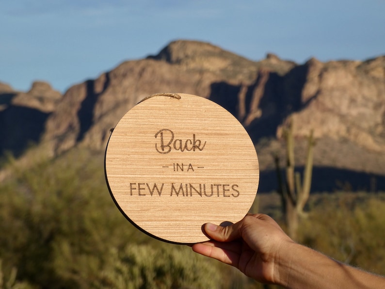 Back in a Few Minutes Sign / Business Sign / Be Back Soon Sign - Etsy