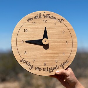 Be Back Soon Sign / Business Sign / will Return At Sign / Lunch Break ...