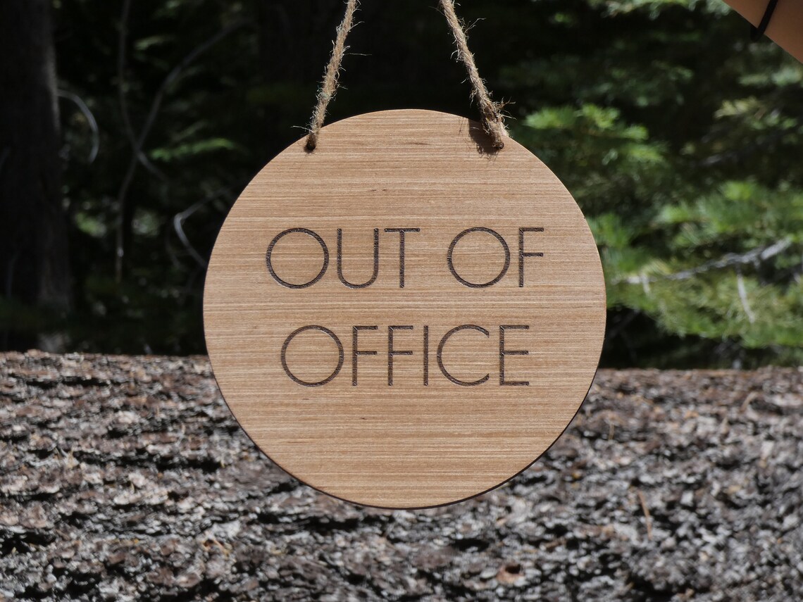 Out of Office Sign / Stepping Out Business Sign / Custom | Etsy