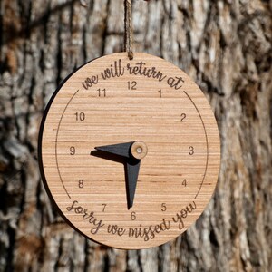 Be Back Soon Sign / Business Sign / will Return At Sign / Lunch Break ...