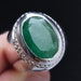 Genuine Emerald Ring Natural Emerald Ring for Men Zamurd Ring Solitaire ...