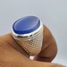 Rare Blue Aqeeq Ring Agate Akik Aqiq Rings Mens Stone Ring | Etsy