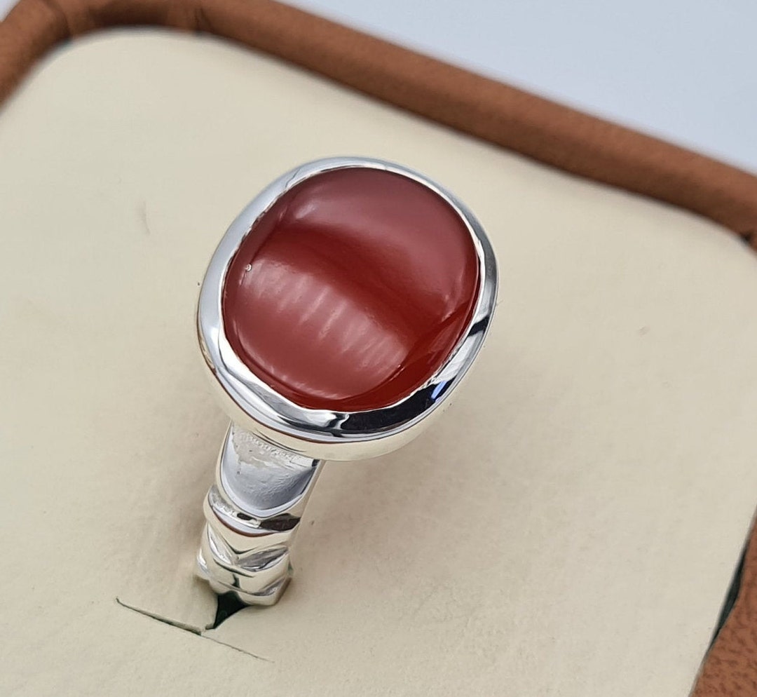 Yemeni Aqeeq Aqiq Akik Agate Bague Handmade Jewelry Gemstone Rings ...