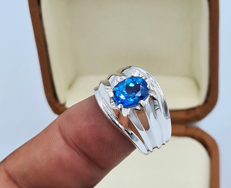 Rich Blue Topaz Super Clean Clear Real Topaz Stone Sterling | Etsy