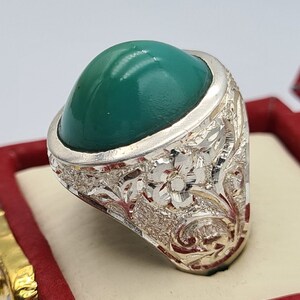 Green Turquoise Rare Tomb Shape Sabza Hussaini Feroza Unheated ...
