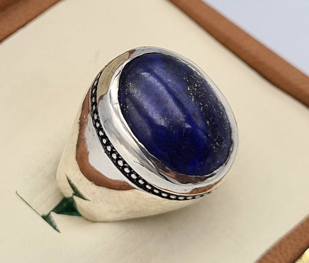 Lapis Lazuli Ring, Handmade 925 Sterling Silver, Lazurite Stone - Etsy