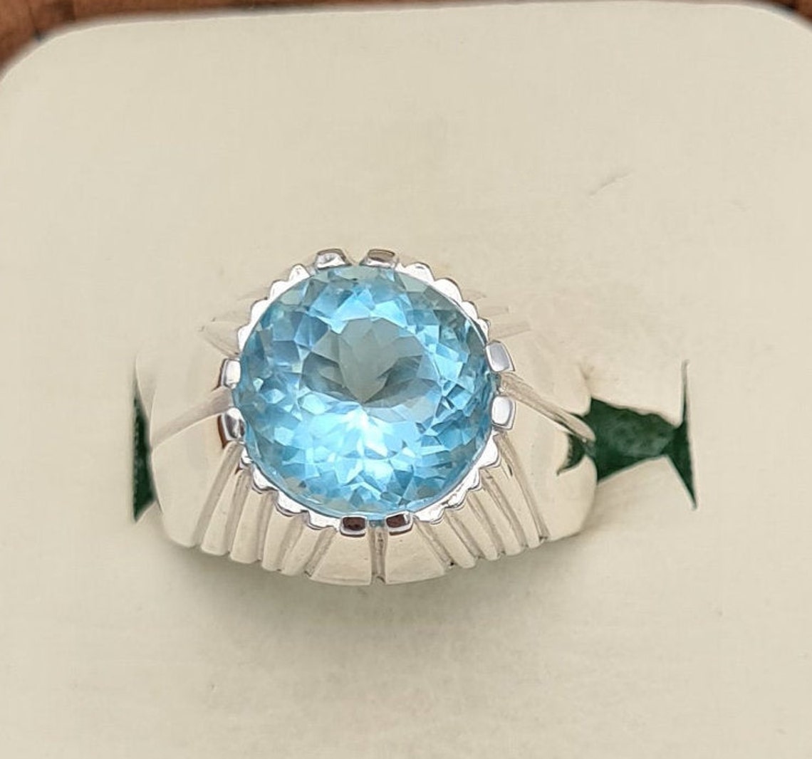 Top Quality Real Blue Topaz Sky Blue Topaz Jewelry Handmade - Etsy