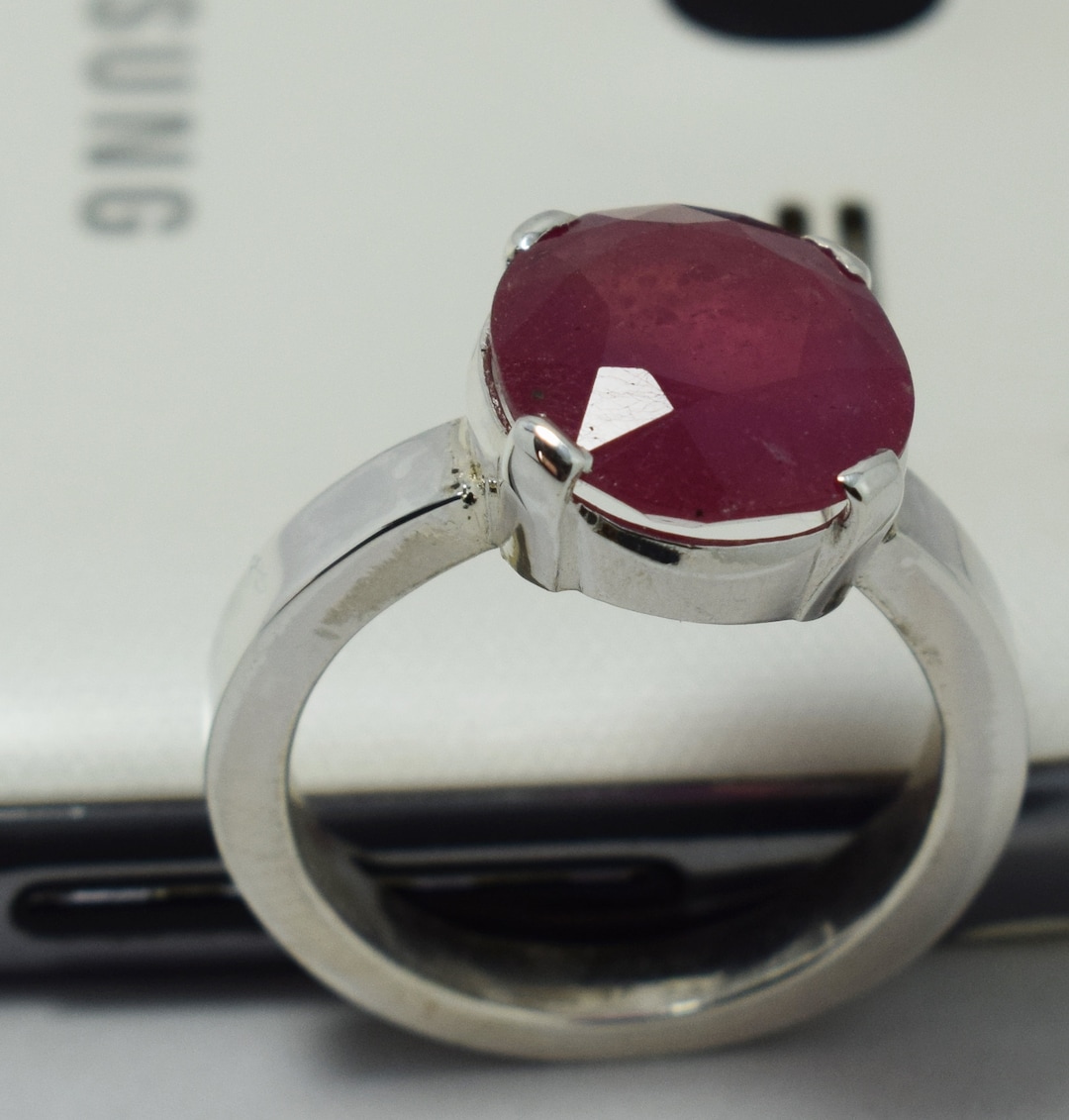 Ruby Ring Womens Rings Natural Pink Ruby Handmade Ring Real Stone ...