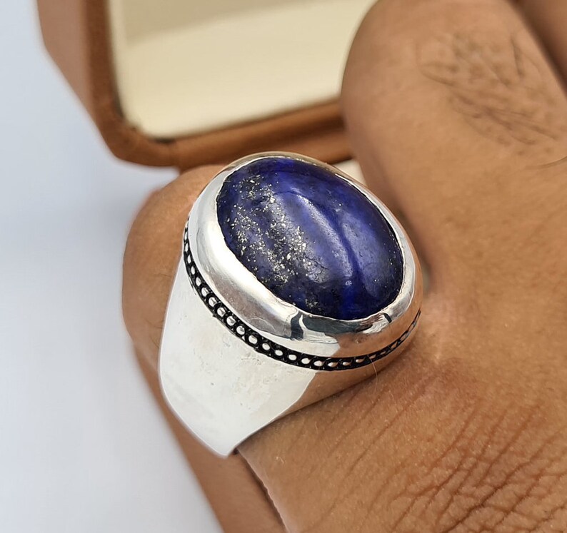 Lapis Lazuli Ring, Handmade 925 Sterling Silver, Lazurite Stone - Etsy
