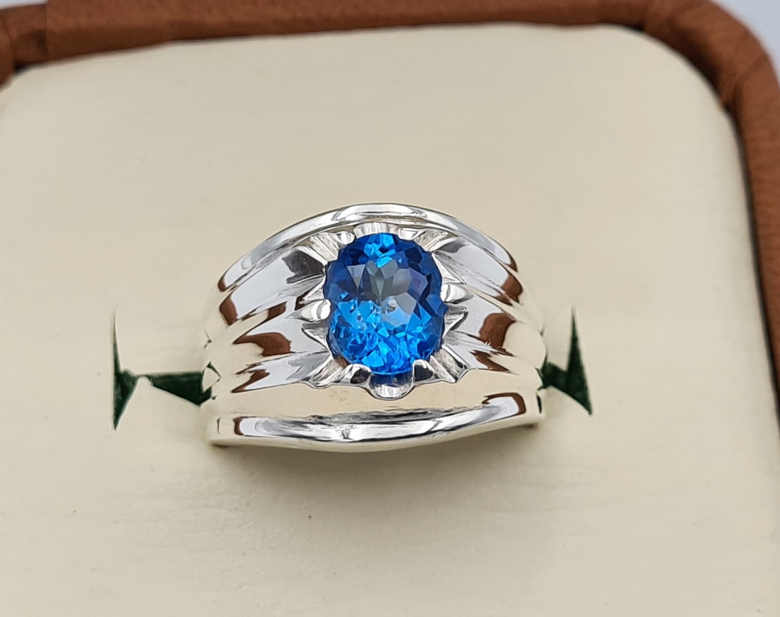 Rich Blue Topaz Super Clean Clear Real Topaz Stone Sterling | Etsy