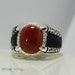 Marjan Coral Ring Top Quality Marjan Stone Ring Deep Red Coral Stone ...