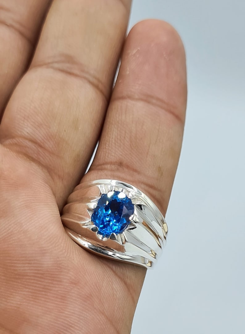 Rich Blue Topaz Super Clean Clear Real Topaz Stone Sterling | Etsy