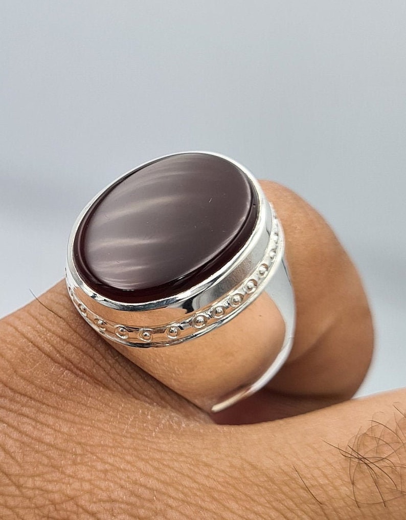 Yemeni Aqeeq Ring Beautiful Blood Red Yamni Yemen Yamani Akik - Etsy