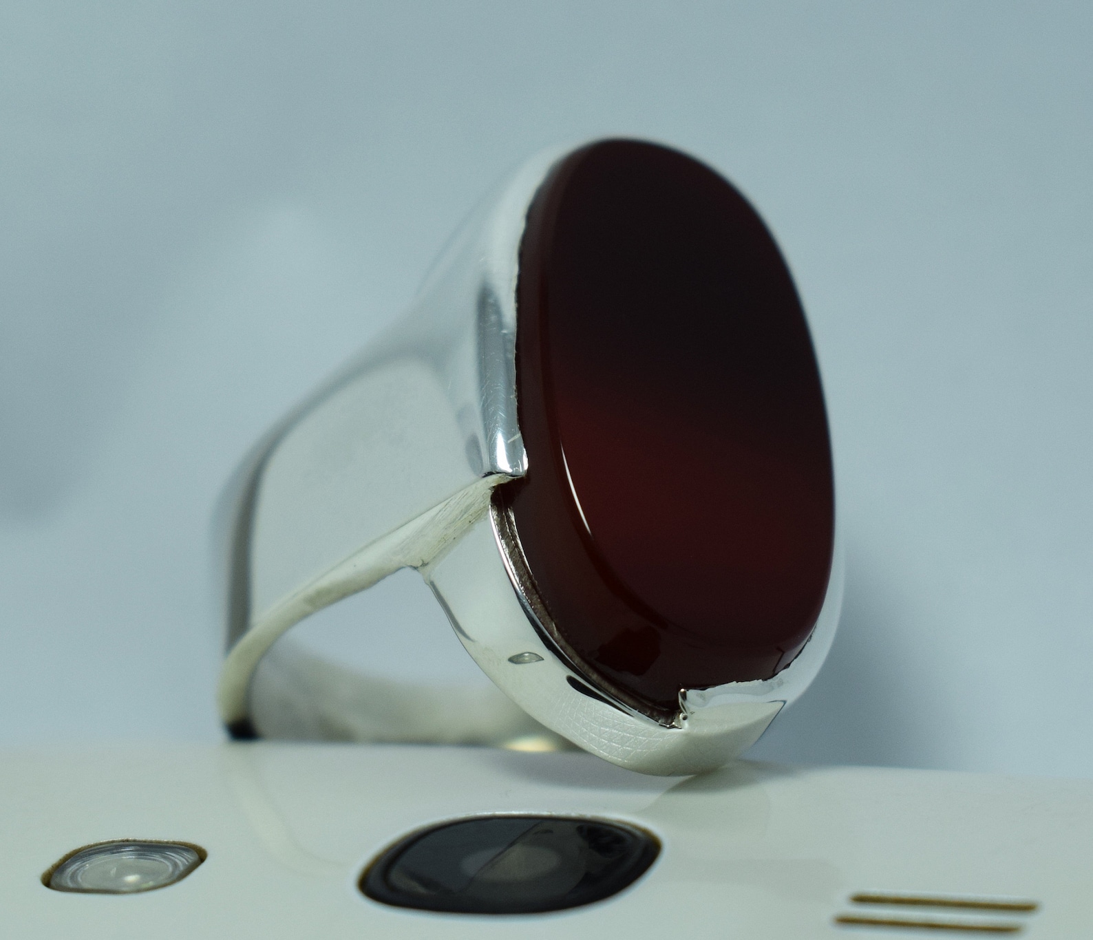 Dark Brown Red Yemeni Aqeeq Ring Magnificent Yamni Akik Aqiq | Etsy